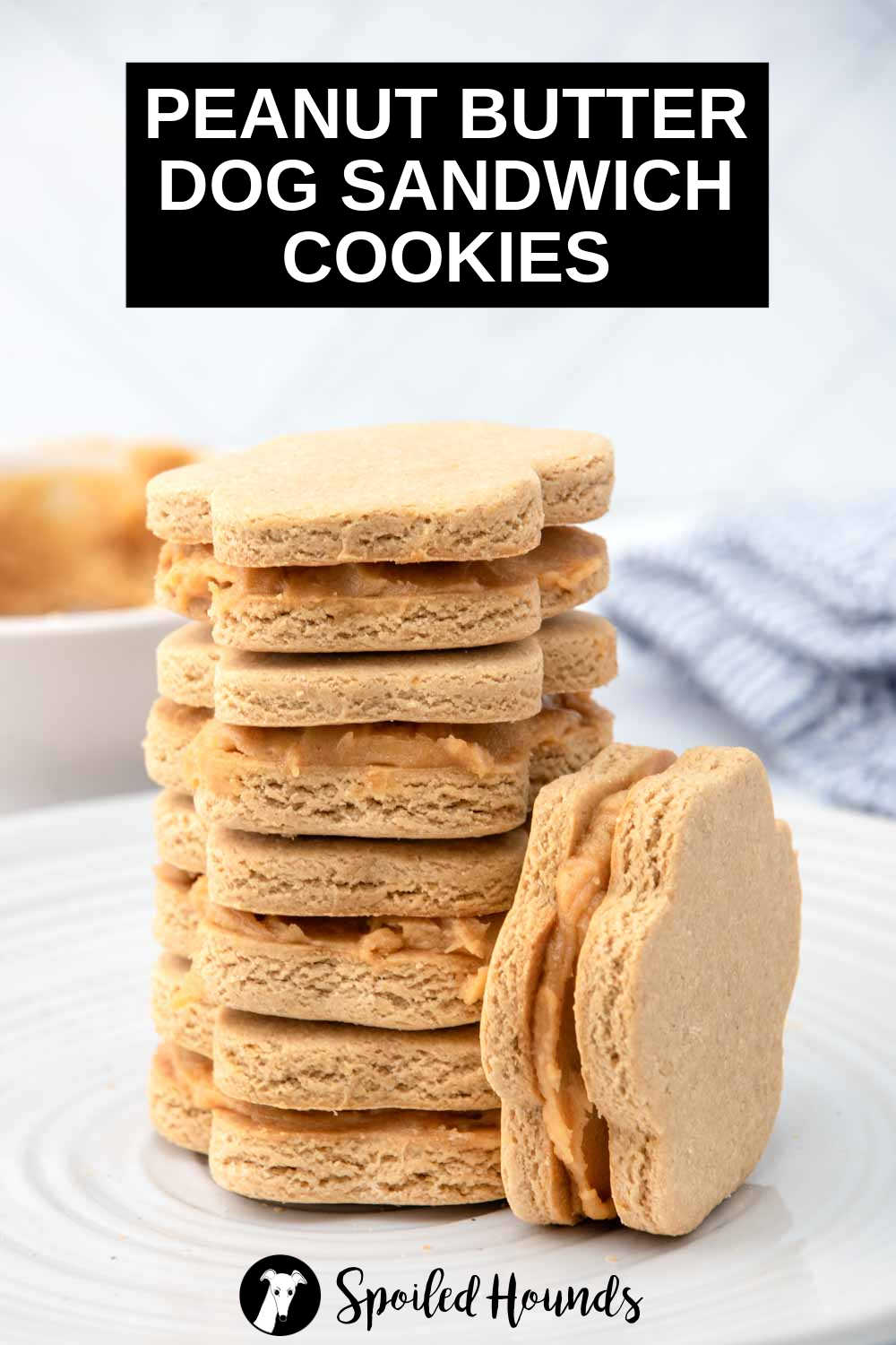 Easy Peanut Butter Dog Sandwich Cookies - Spoiled Hounds