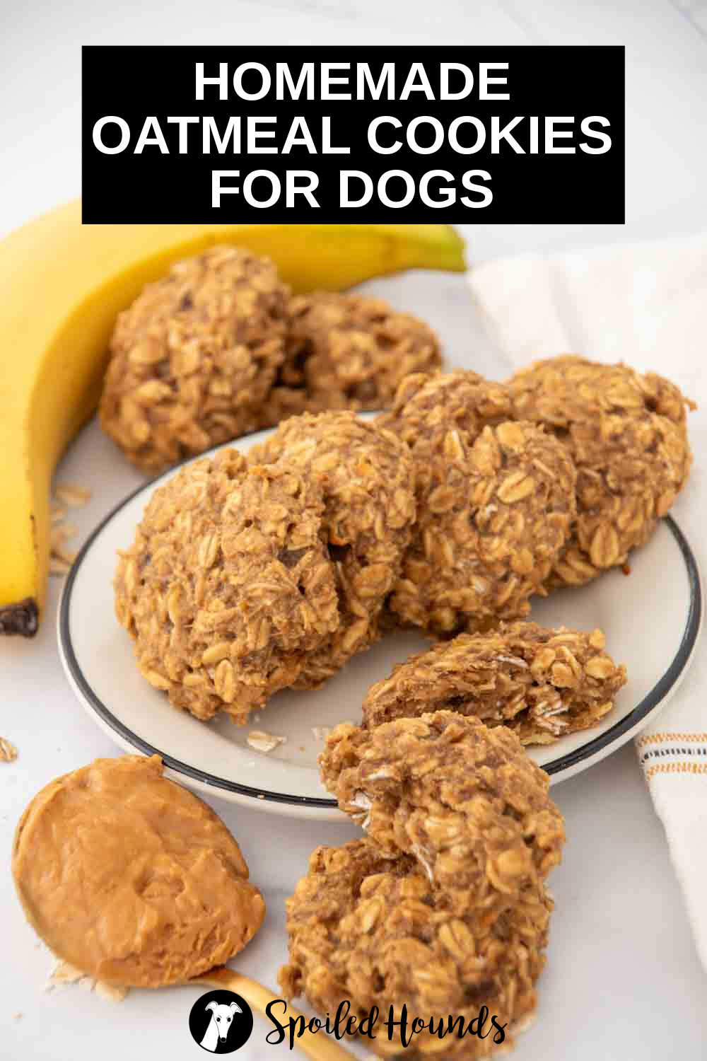 Homemade Oatmeal Cookies For Dogs - Spoiled Hounds