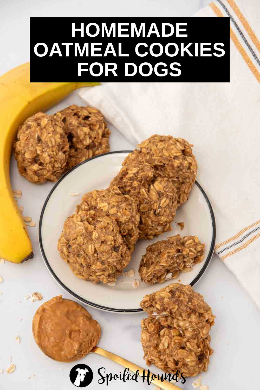 Homemade Oatmeal Cookies For Dogs - Spoiled Hounds