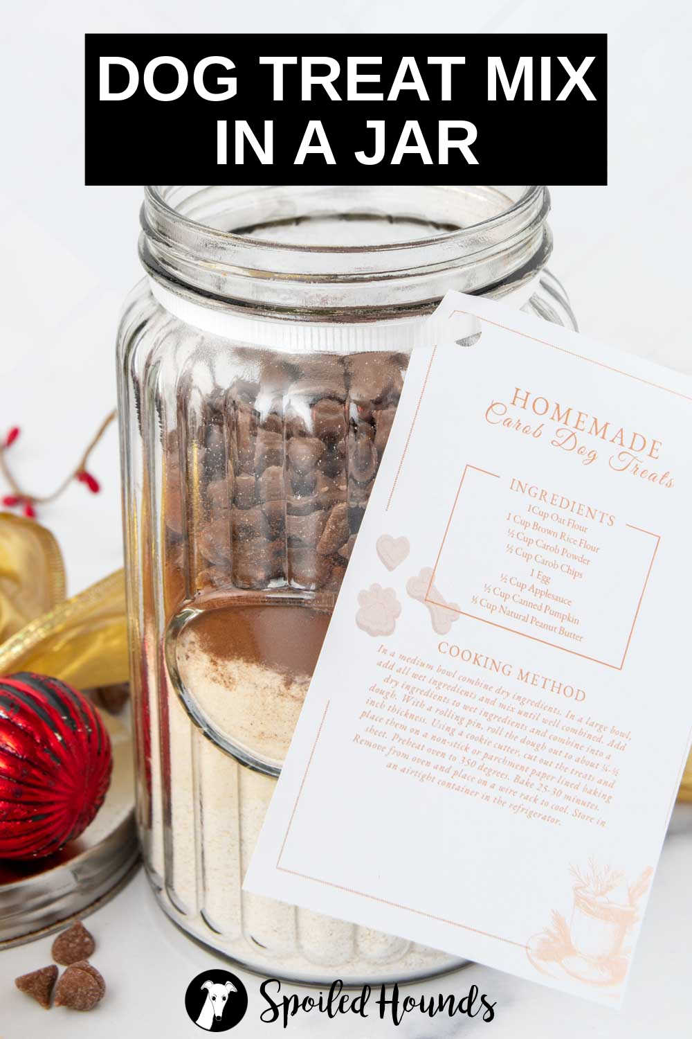 Homemade Dog Treat Mix in a Jar - Spoiled Hounds