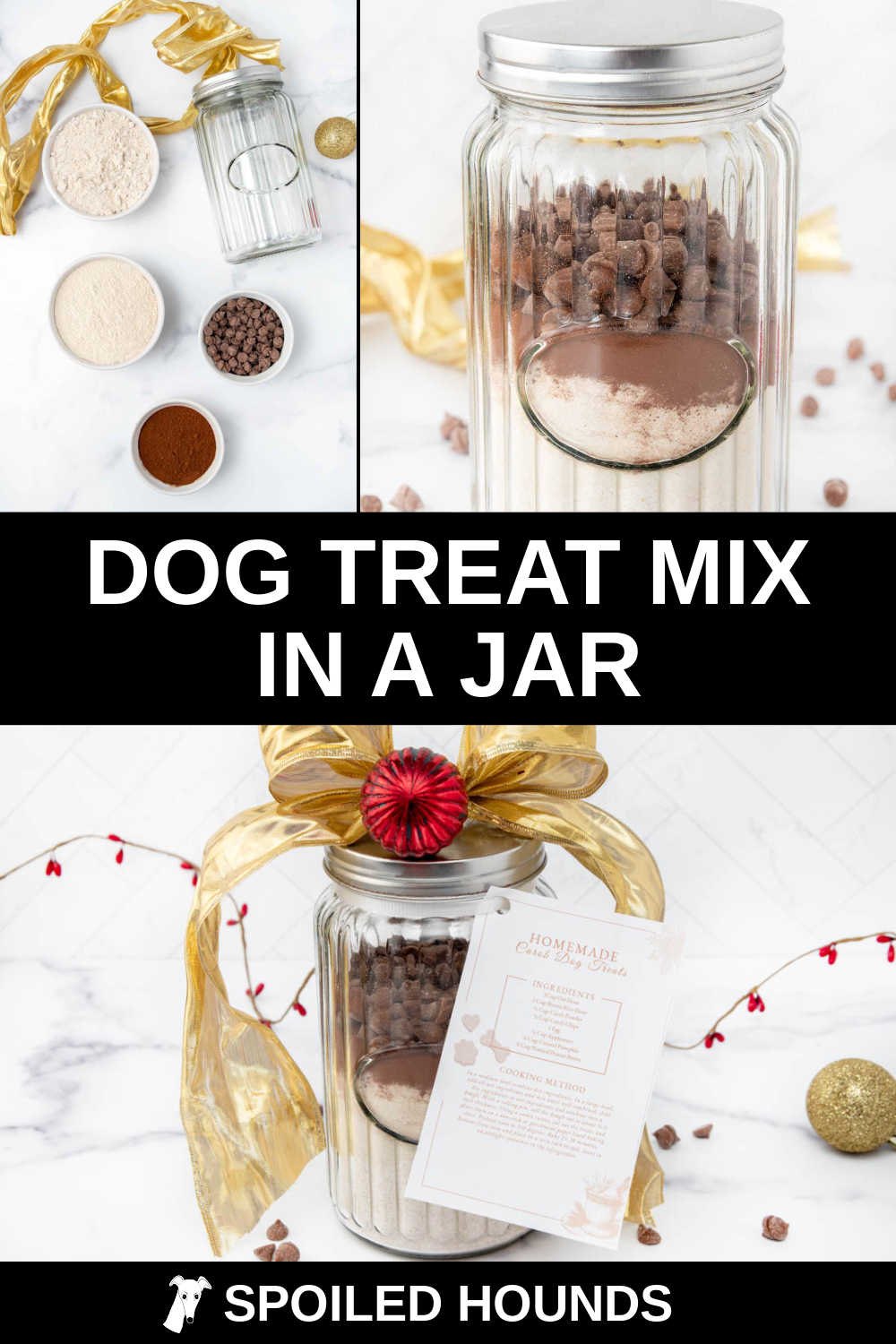 Homemade Dog Treat Mix in a Jar - Spoiled Hounds