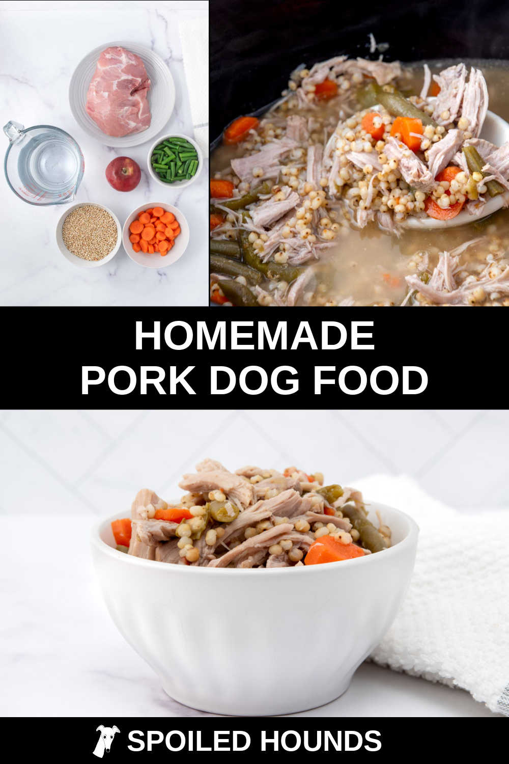 Homemade Pork Dog Food (Slow Cooker and Instant Pot) - Spoiled Hounds