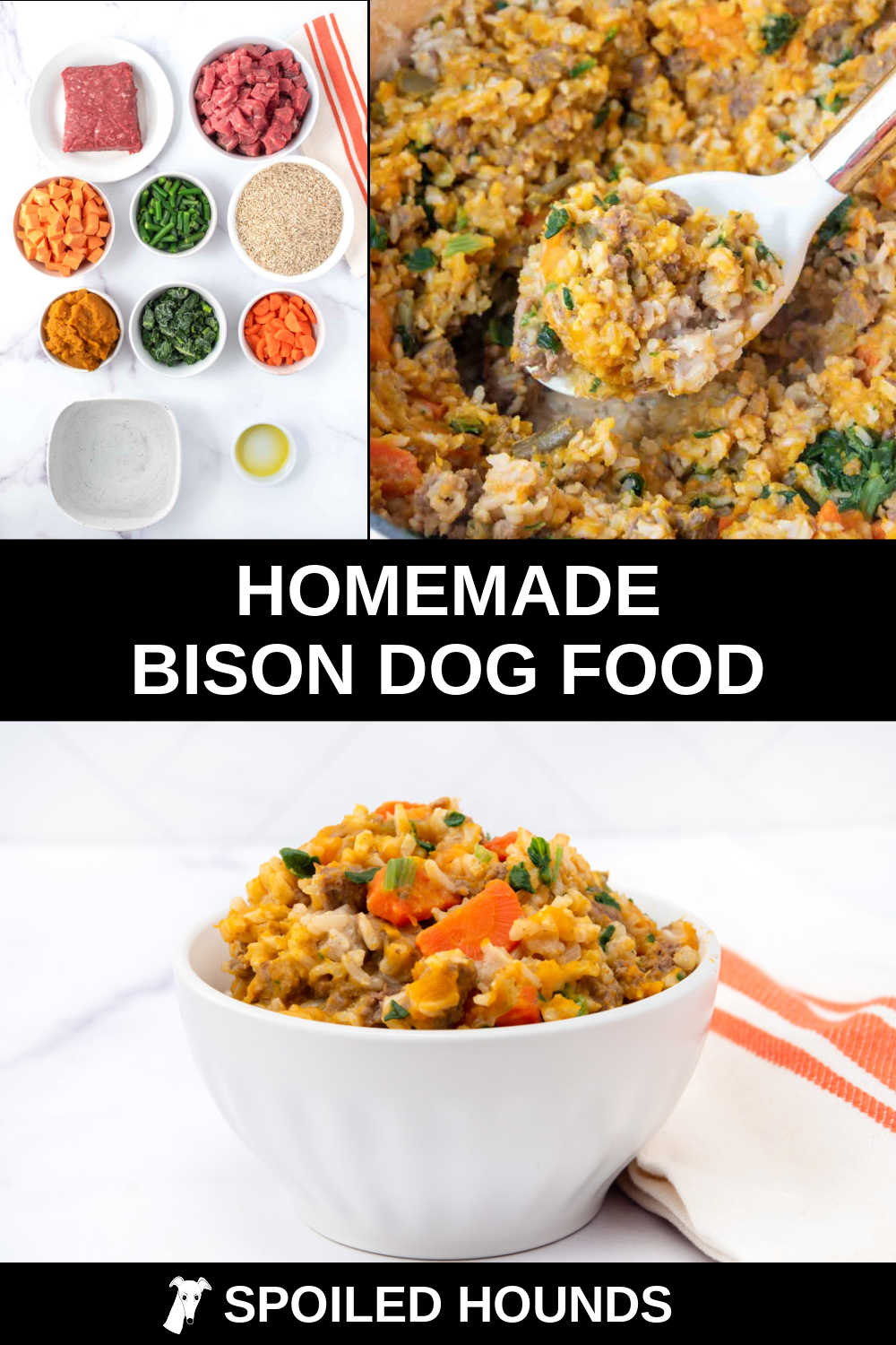 Bison Dog Food (Oven, Slow Cooker, and Instant Pot) - Spoiled Hounds