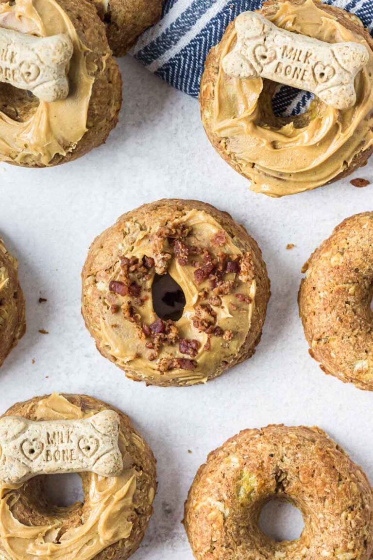 Homemade Peanut Butter Dog Donuts (Easy Baked Donut Recipe)