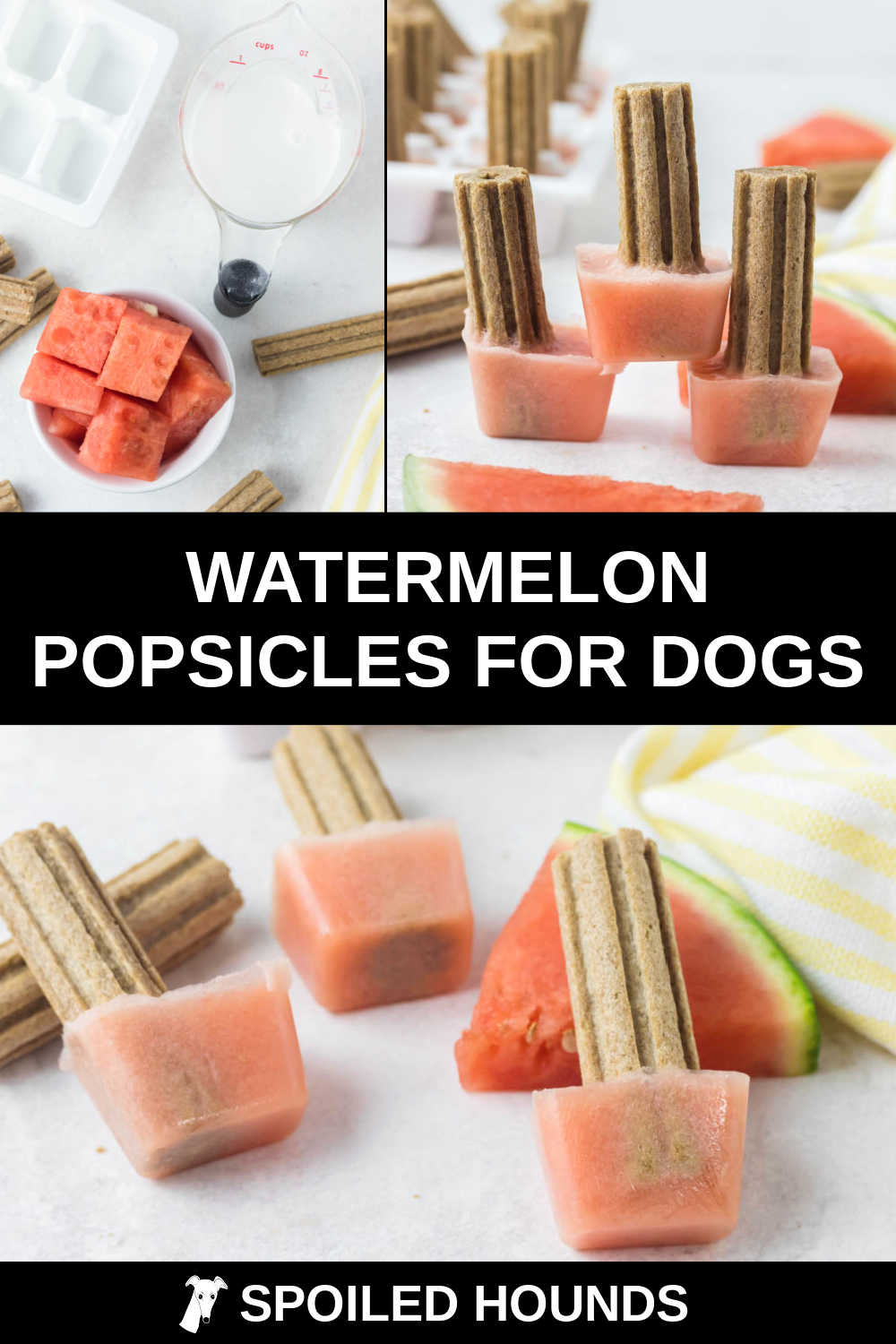 Watermelon Popsicles For Dogs (Pupsicles)