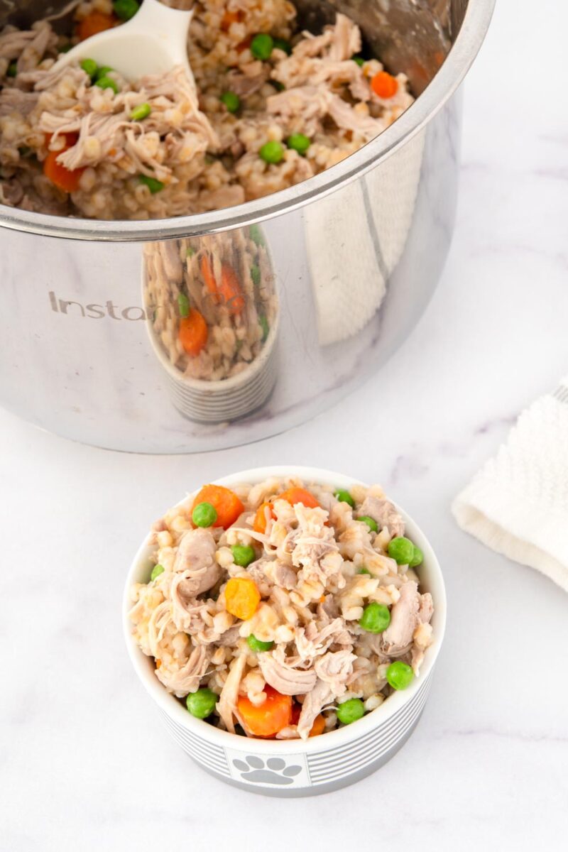 Instant Pot Chicken and Barley Dog Food Recipe