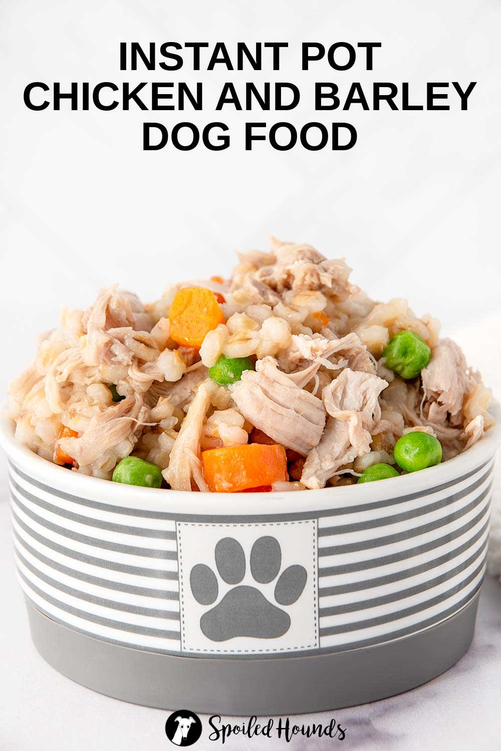 Instant Pot Chicken and Barley Dog Food Recipe