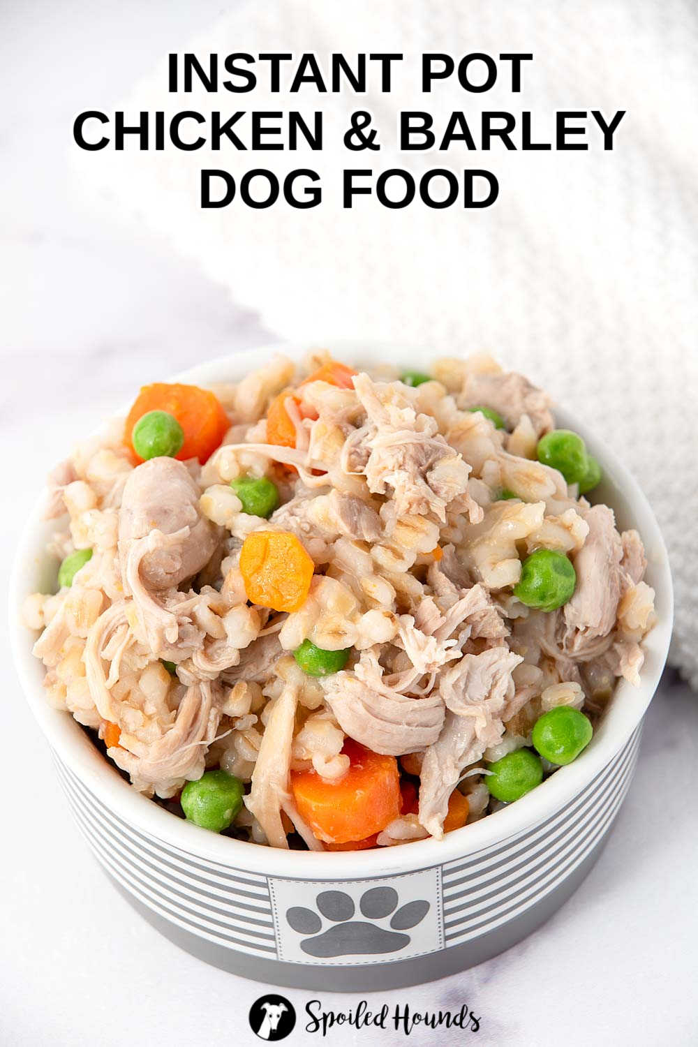 Instant Pot Chicken and Barley Dog Food Recipe