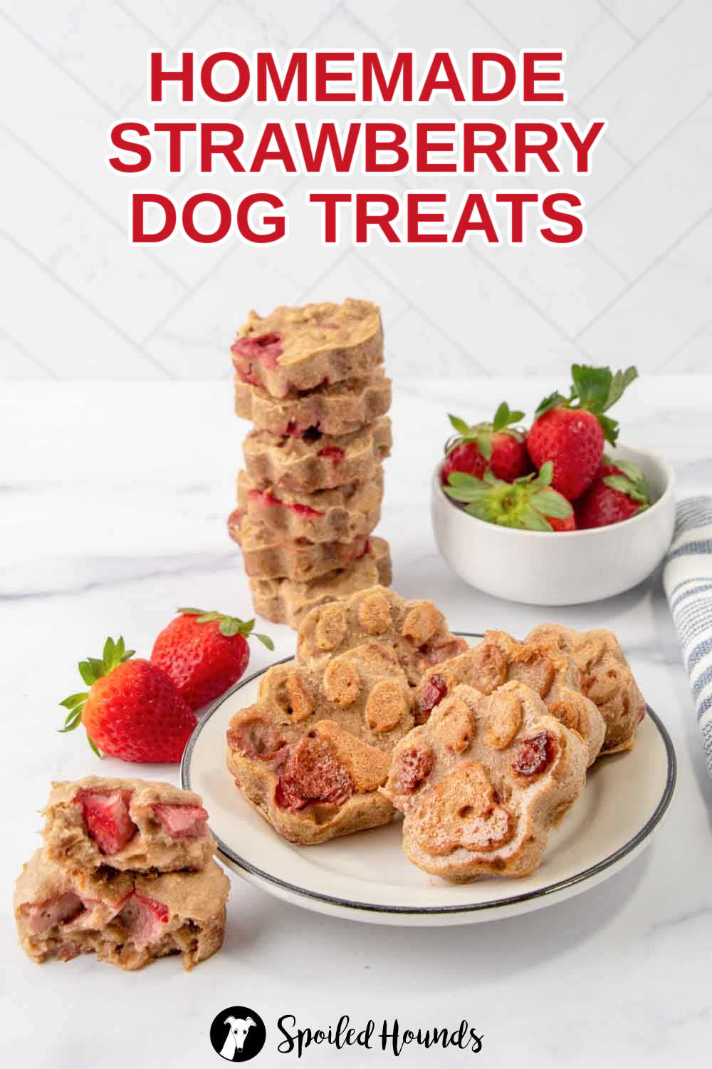 Homemade Strawberry Dog Treats