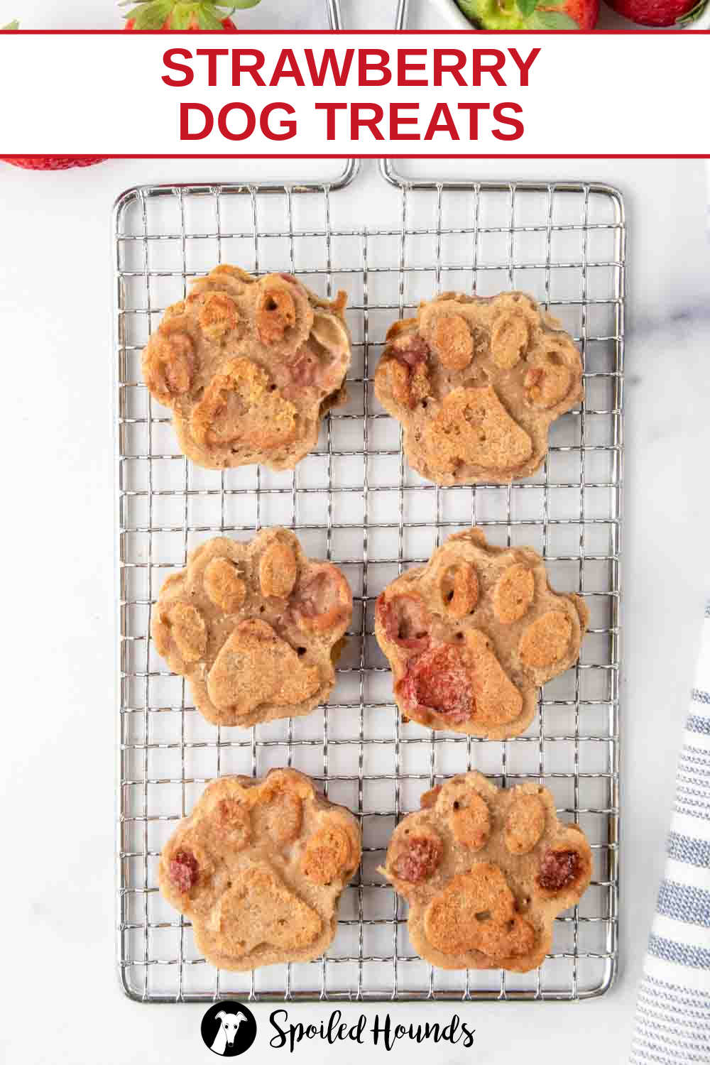 Homemade Strawberry Dog Treats