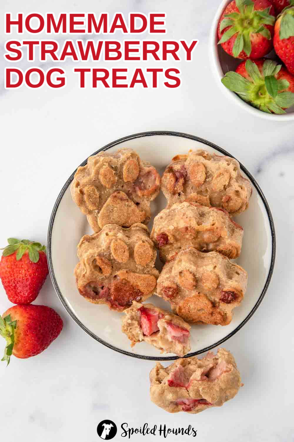 Homemade Strawberry Dog Treats