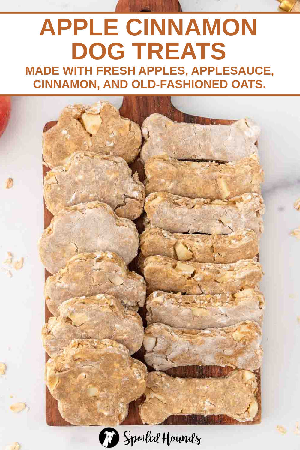 Homemade Apple Cinnamon Dog Treats with Oats