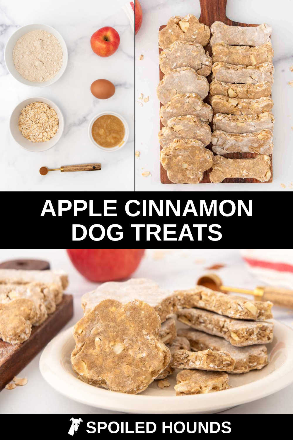 Homemade Apple Cinnamon Dog Treats with Oats