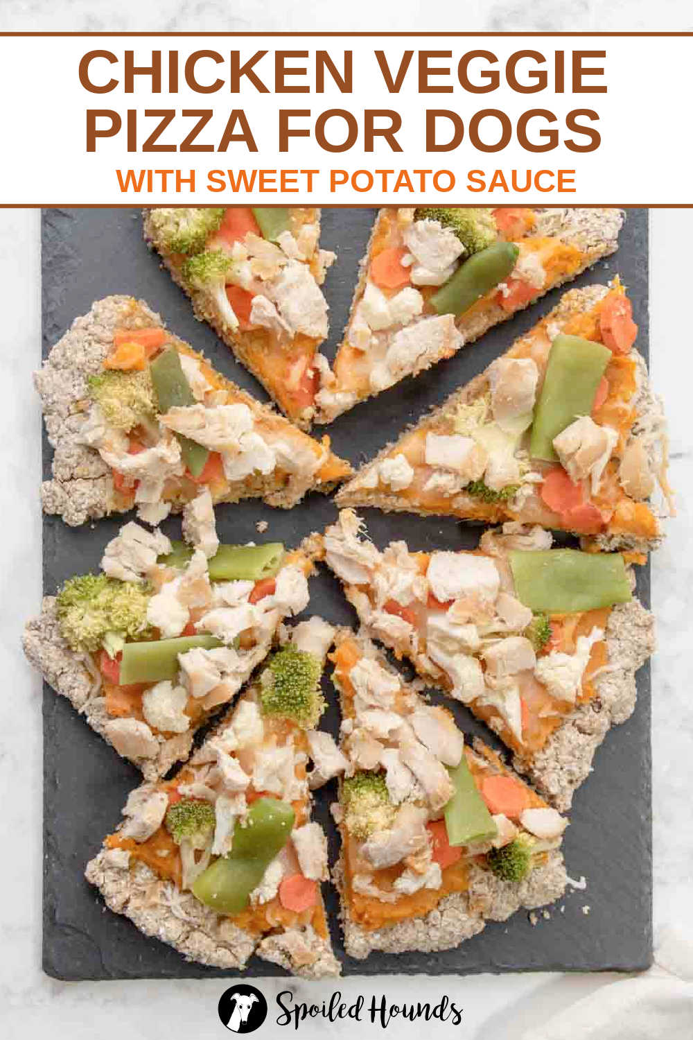 Homemade Pizza for Dogs with Chicken and Vegetables