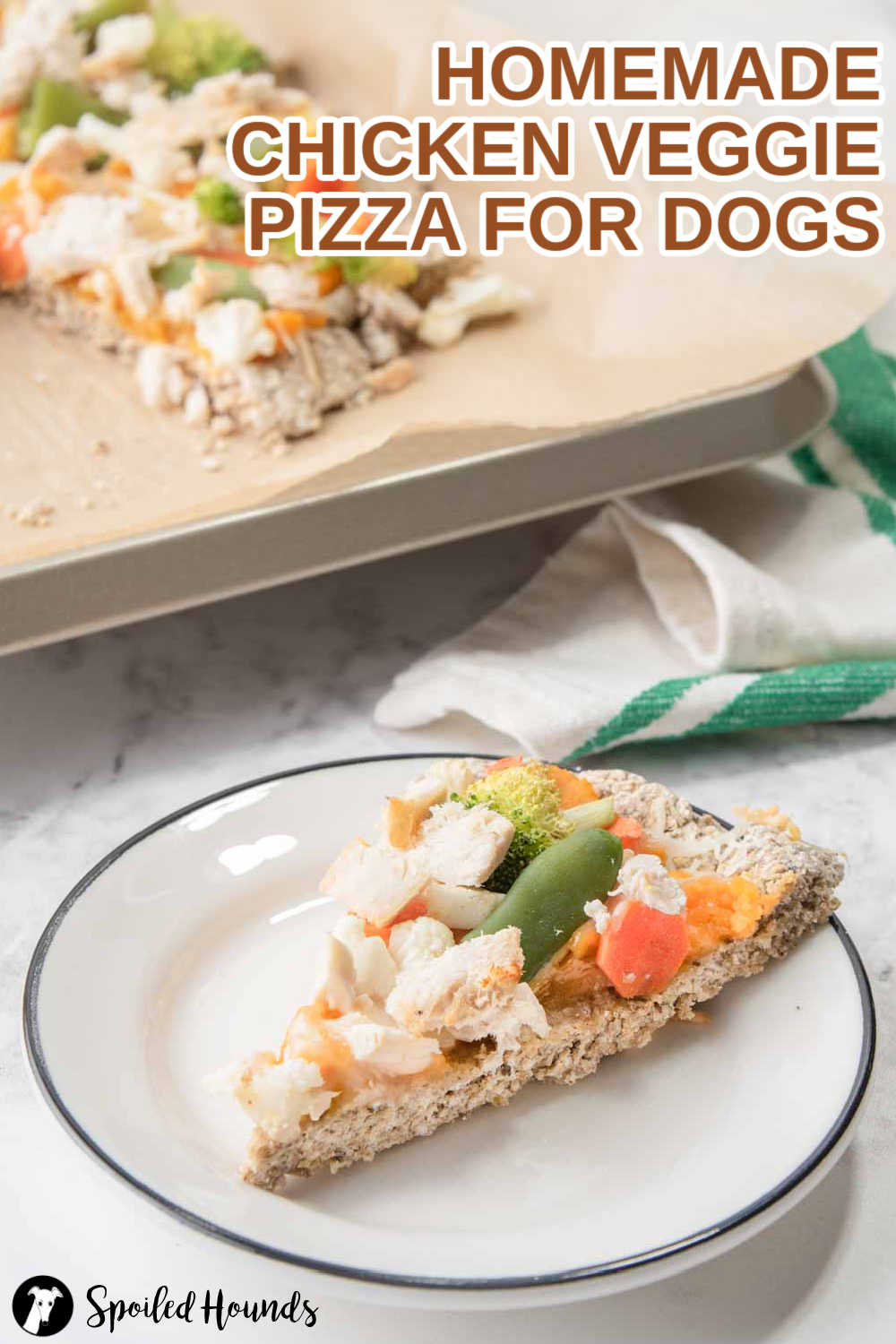 Homemade Pizza for Dogs with Chicken and Vegetables