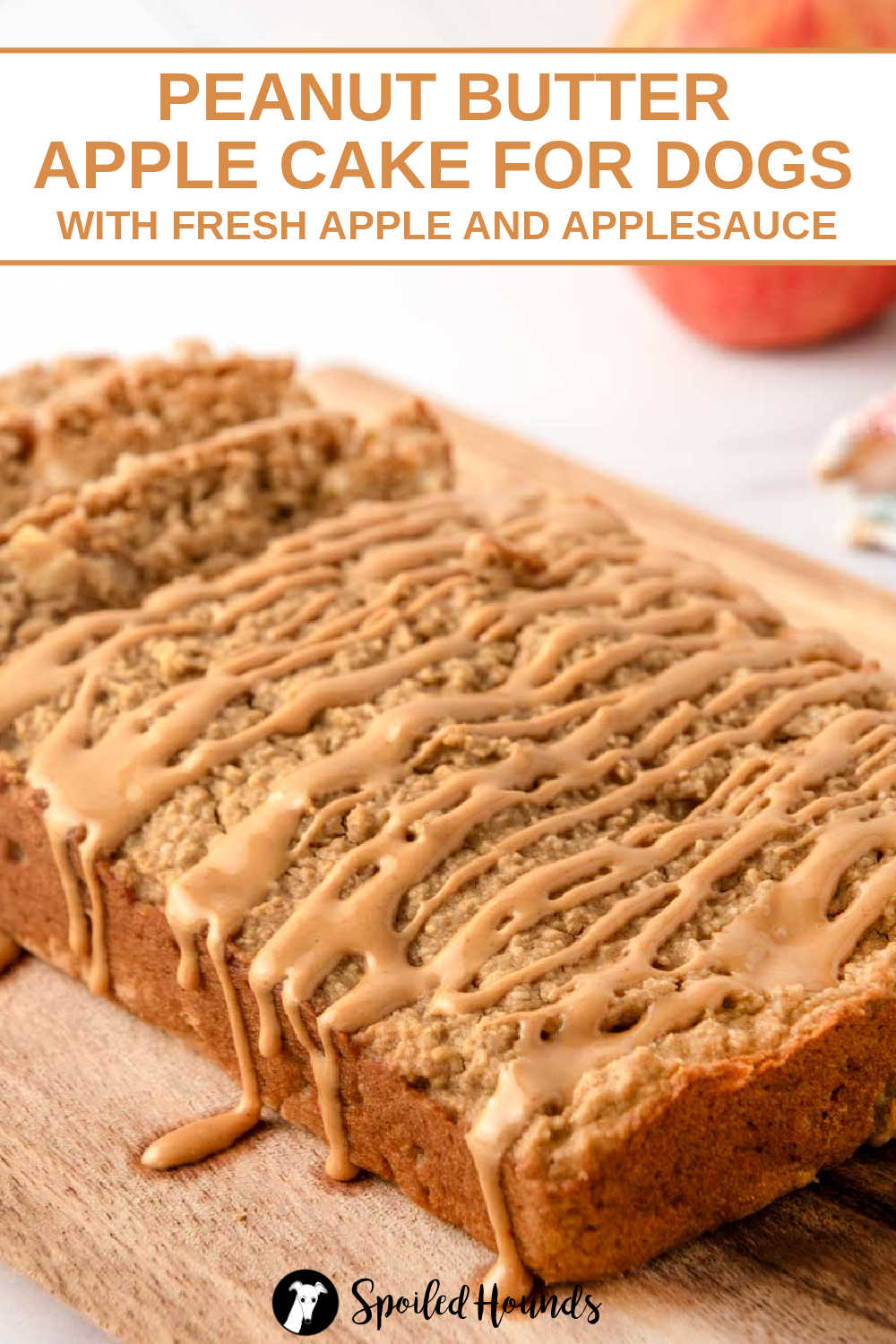 Peanut Butter Apple Cake for Dogs