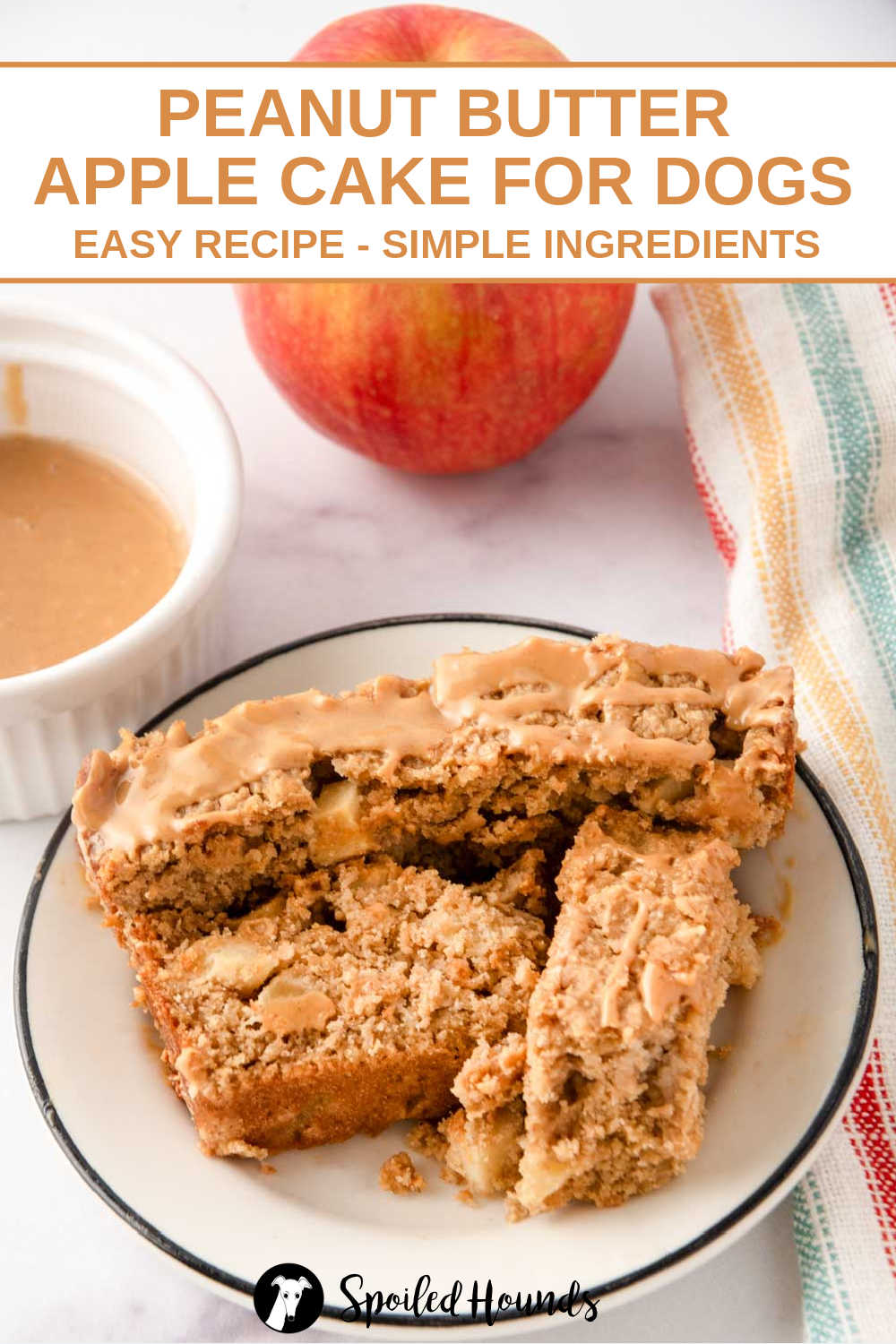 Peanut Butter Apple Cake for Dogs