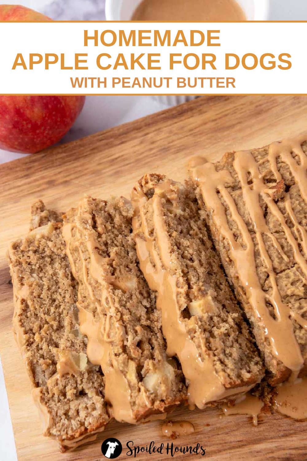 Peanut Butter Apple Cake for Dogs