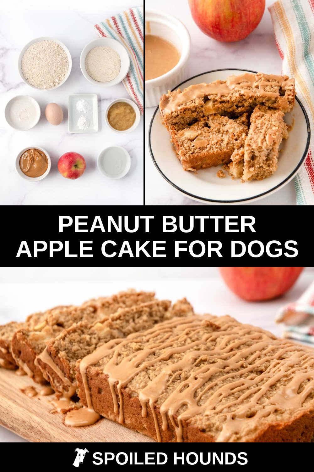 Peanut Butter Apple Cake for Dogs
