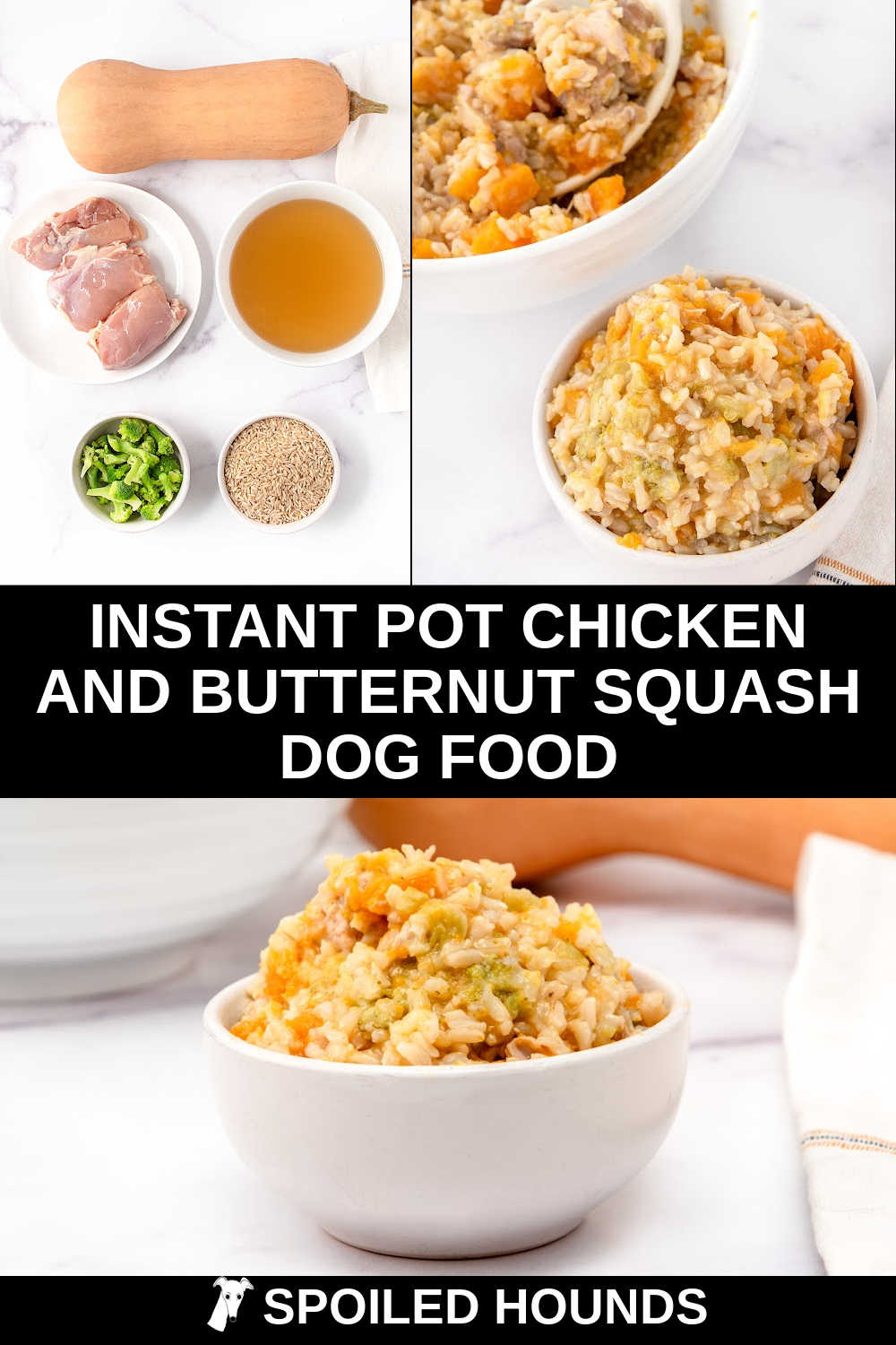 Instant Pot Chicken and Butternut Squash Dog Food