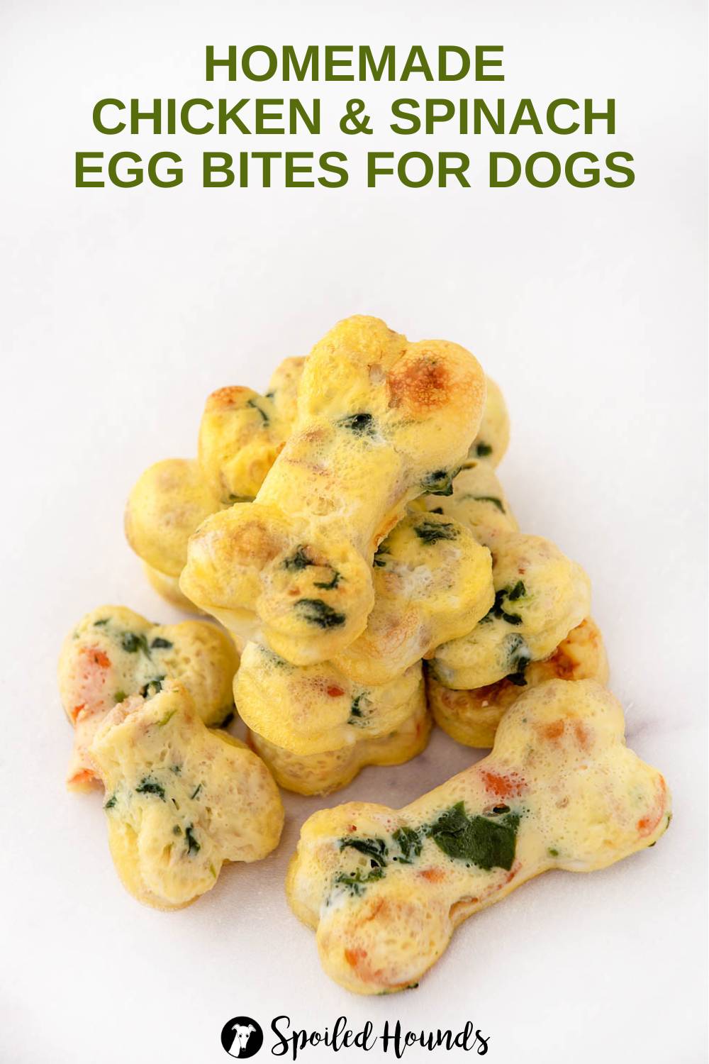 Homemade Egg Bites for Dogs with Spinach and Carrots