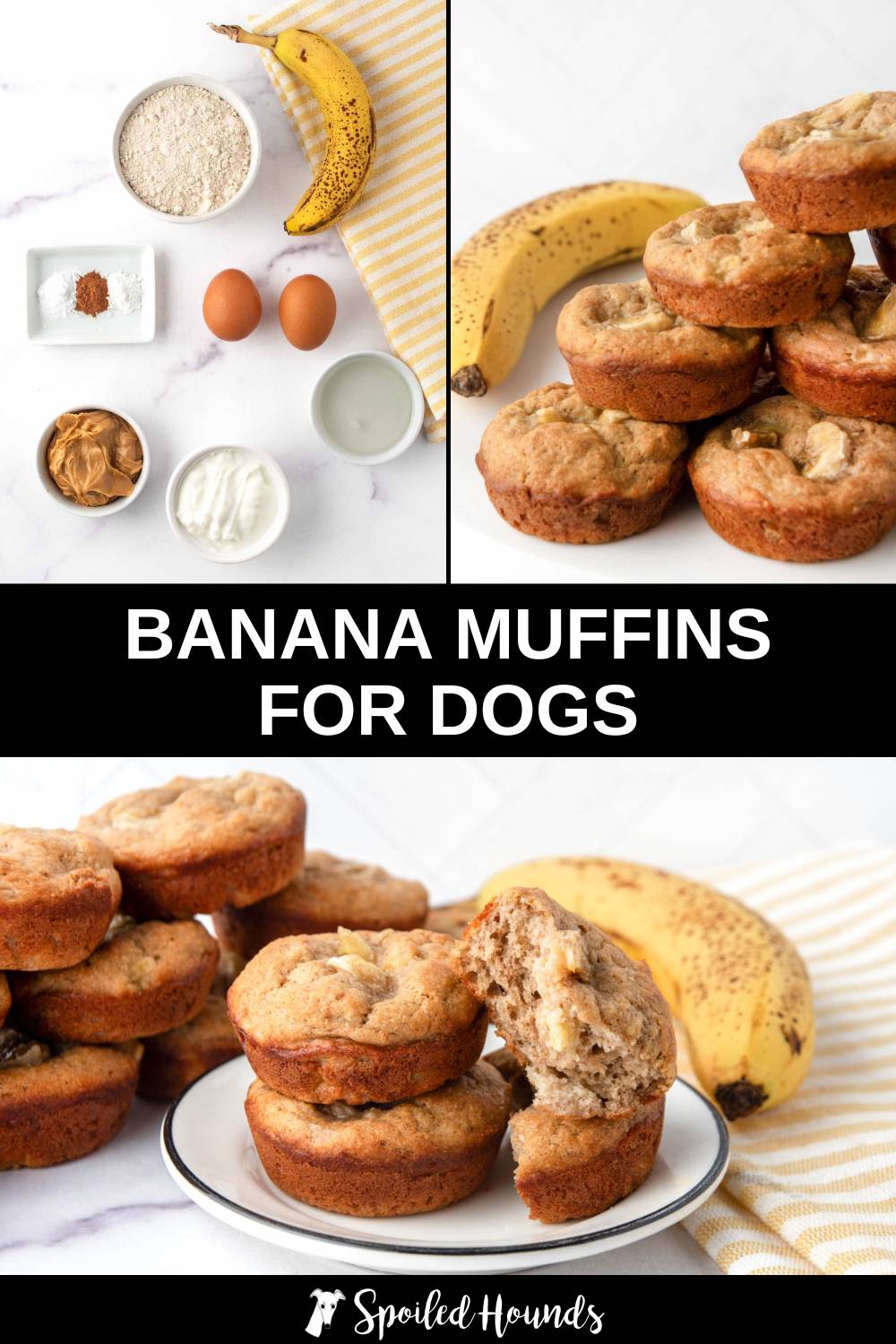 Homemade Banana Muffins for Dogs with Peanut Butter