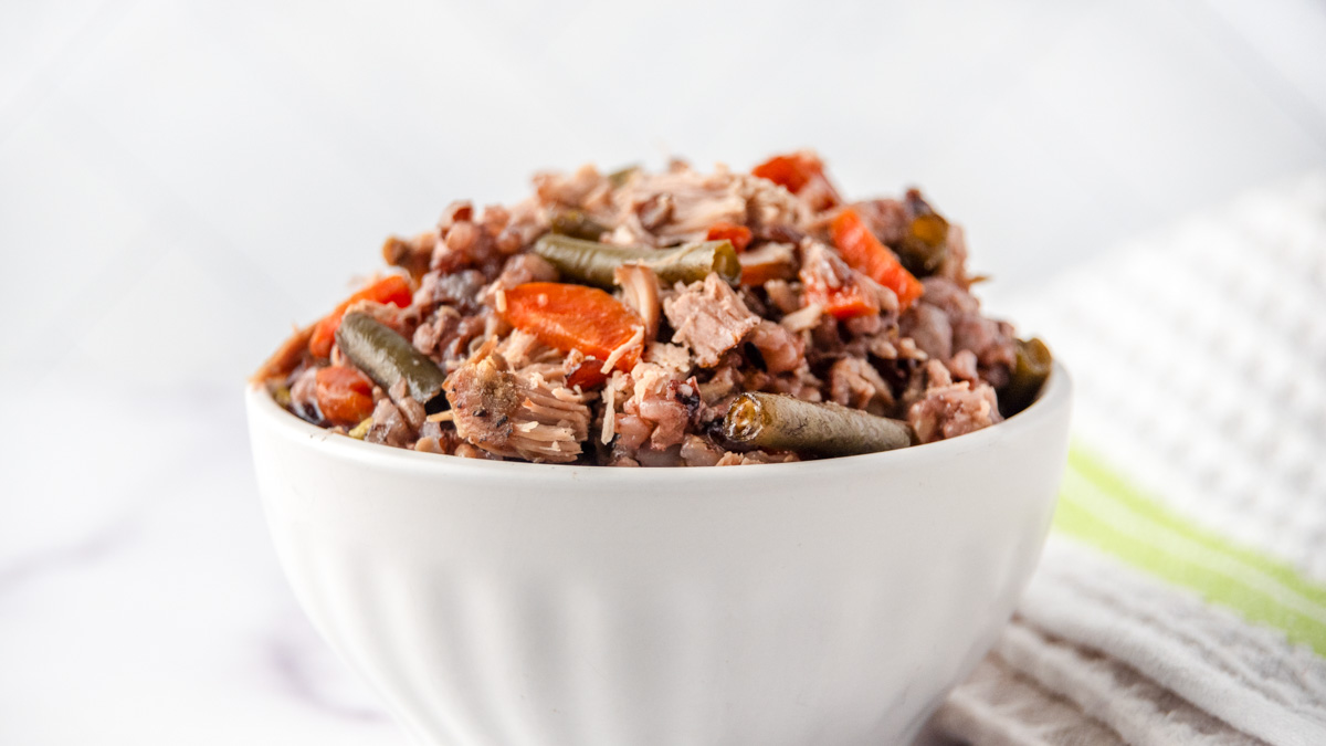 Slow Cooker Duck and Wild Rice Dog Food