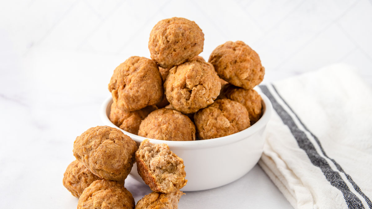 Turkey Pumpkin Meatballs for Dogs (Oven, Air Fryer, or Skillet)