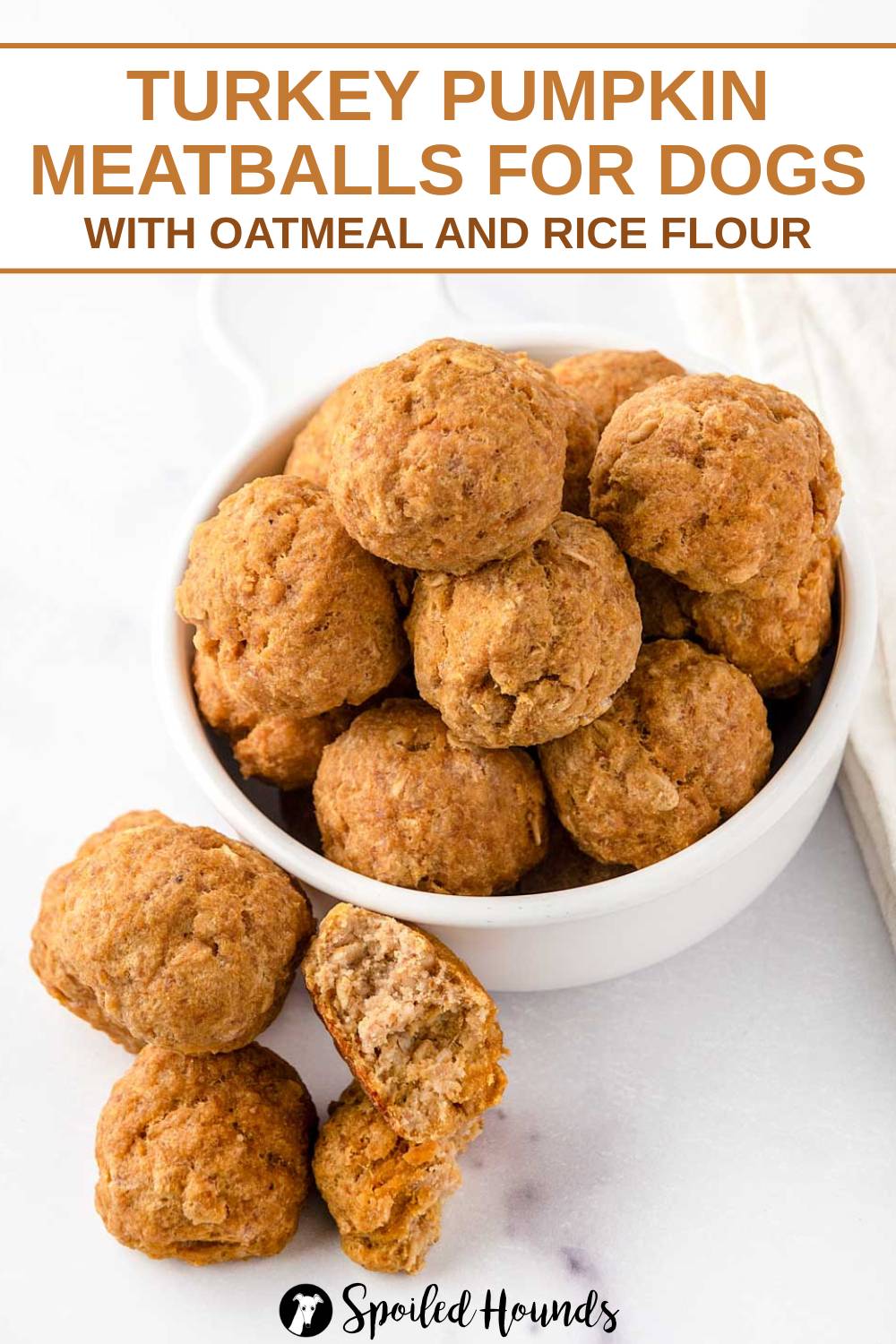 Turkey Pumpkin Meatballs for Dogs (Oven, Air Fryer, or Skillet)