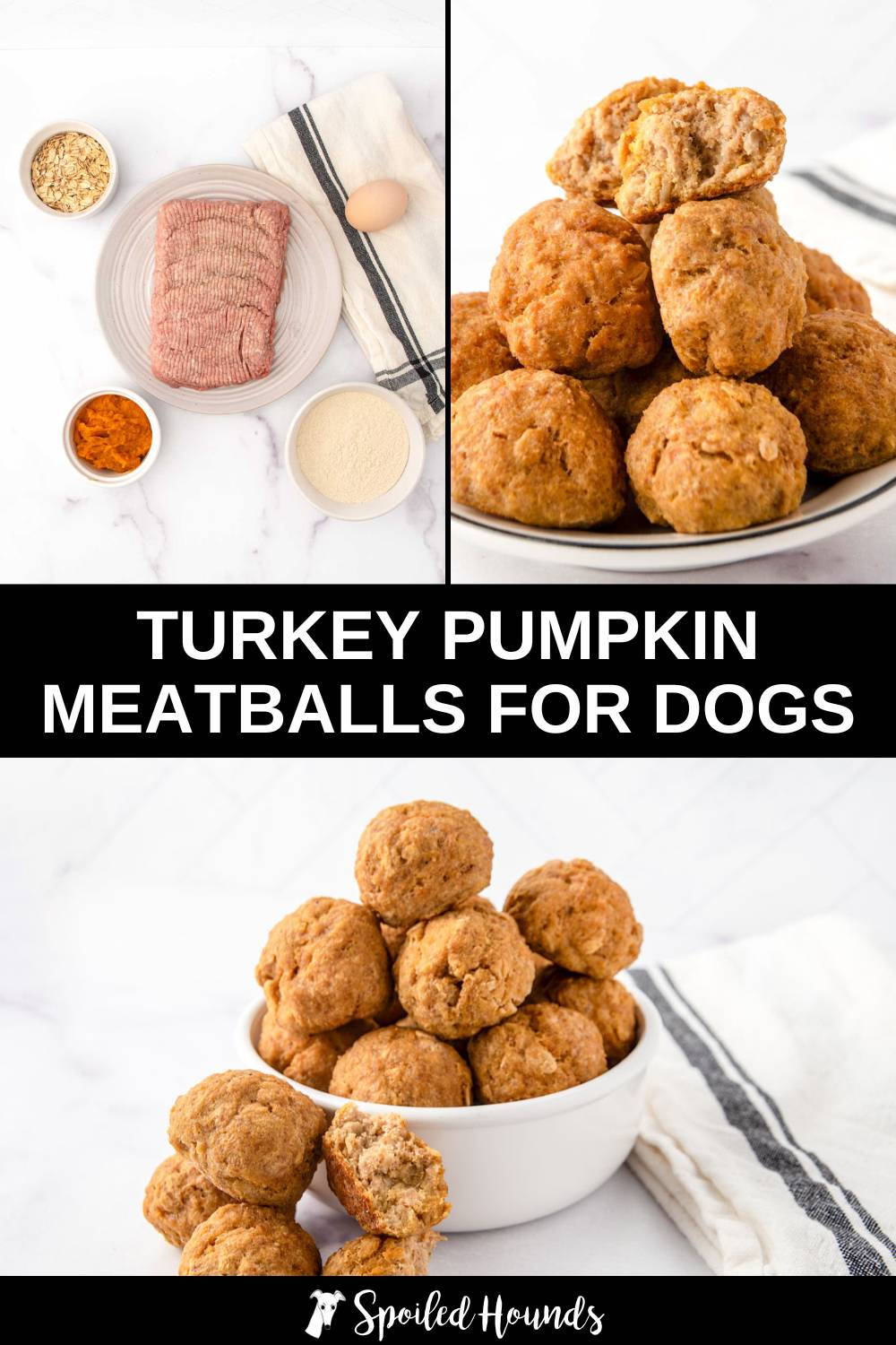 Turkey Pumpkin Meatballs for Dogs (Oven, Air Fryer, or Skillet)