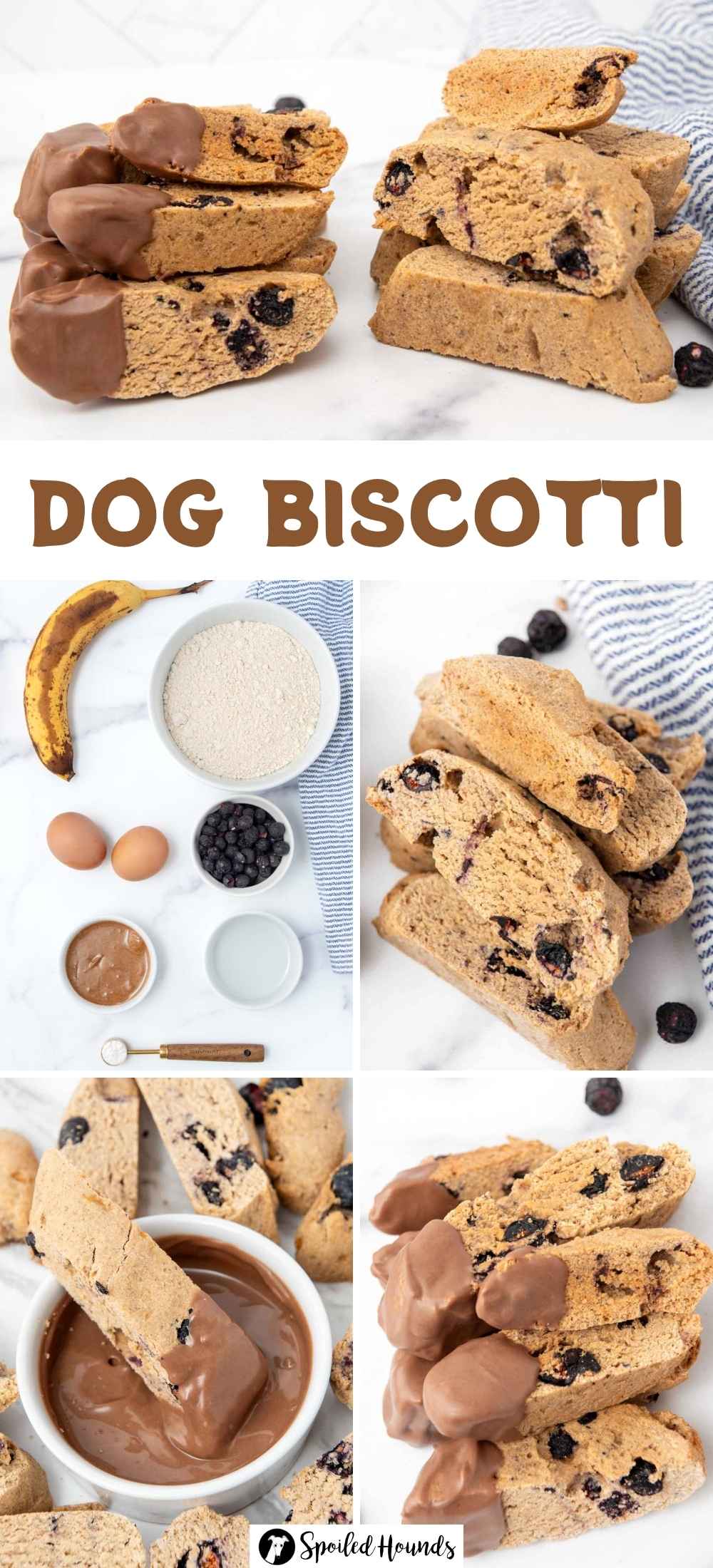 Banana, Peanut Butter, and Blueberry Dog Biscotti (Easy Recipe)