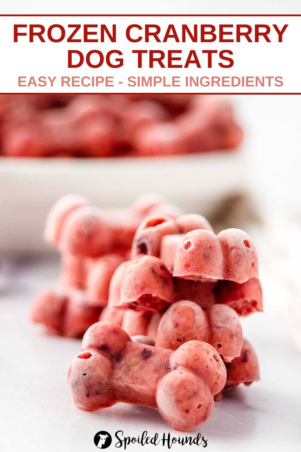 Frozen Cranberry Dog Treats - Easy Recipe with Yogurt and Pumpkin