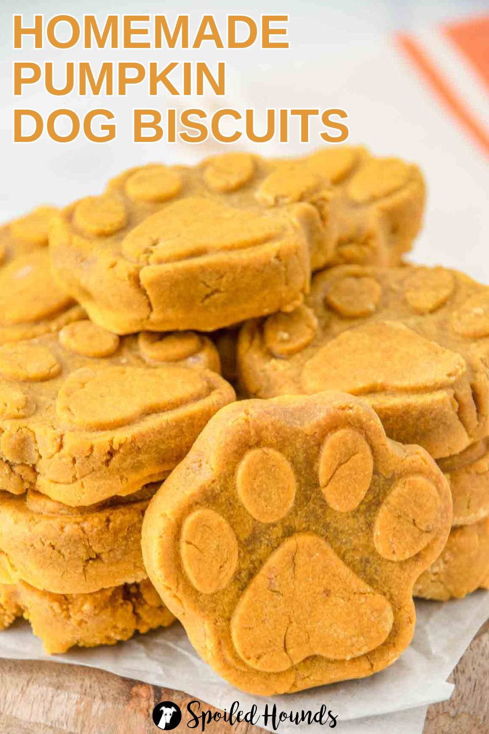 Homemade Pumpkin Dog Biscuits with Peanut Butter
