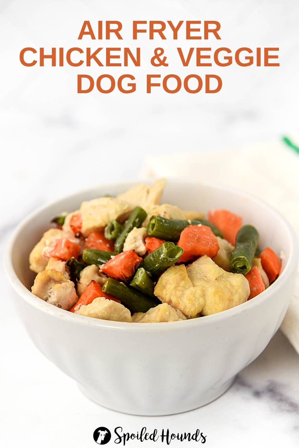 Air Fryer Chicken and Veggie Dog Food (Quick and Easy Recipe)