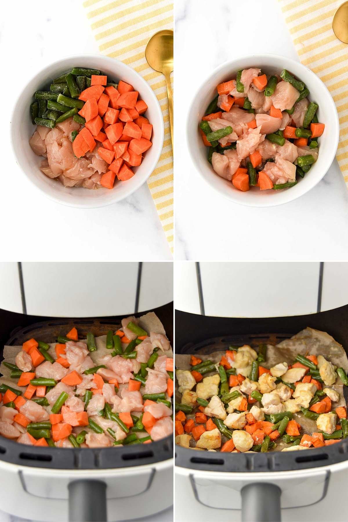 Air Fryer Chicken and Veggie Dog Food (Quick and Easy Recipe)